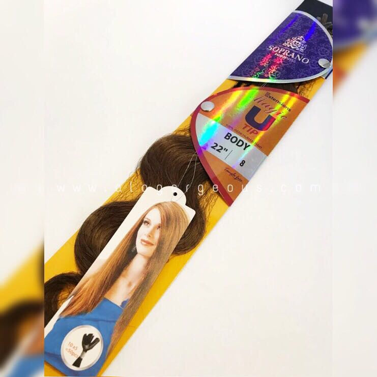 HUMAN HAIR EXTENSIONS 100% REMI SOPRANO HIGHNESS MAGIC U-TIP BODY 50 p ...