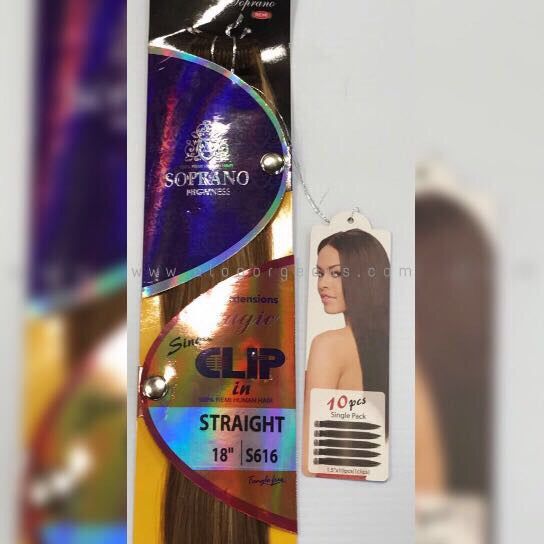 HUMAN HAIR EXTENSIONS 100% REMI SOPRANO HIGHNESS MAGIC CLIP IN 10 pcs ...